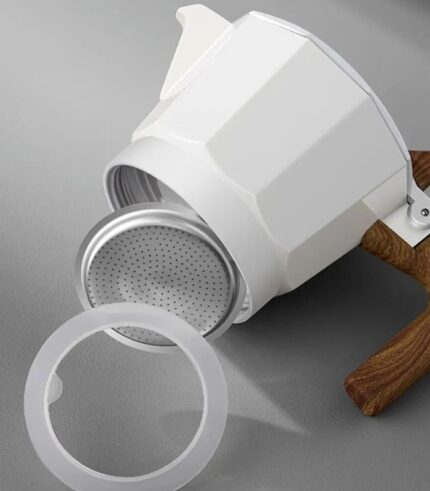 Stovetop Moka Pot 150ml Double-Valve Aluminum Ceramic Coating | Italian ...